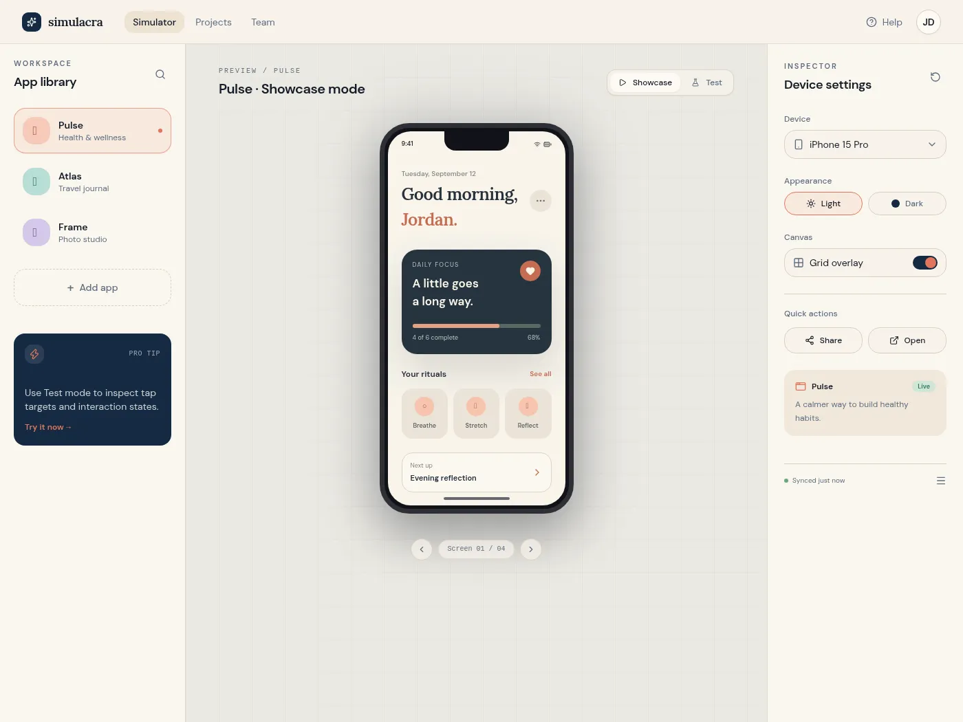 Web iOS App Simulator
