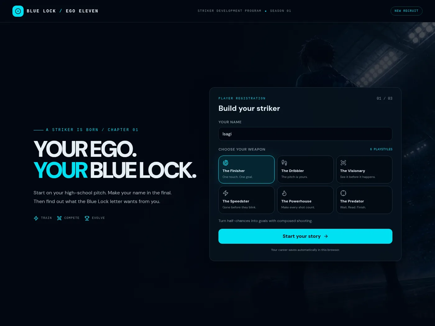 Blue Lock Career Sim