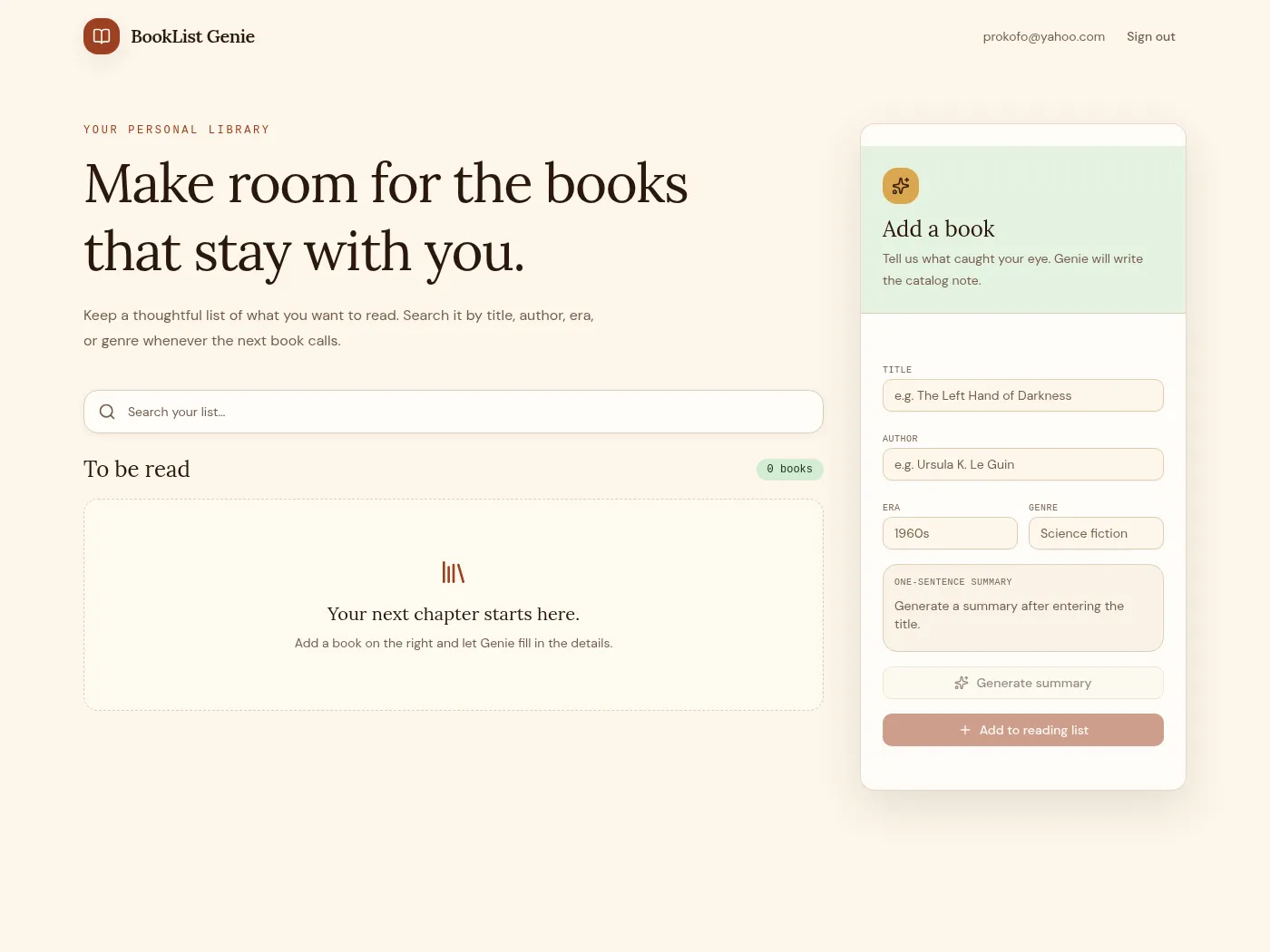 BookList Genie
