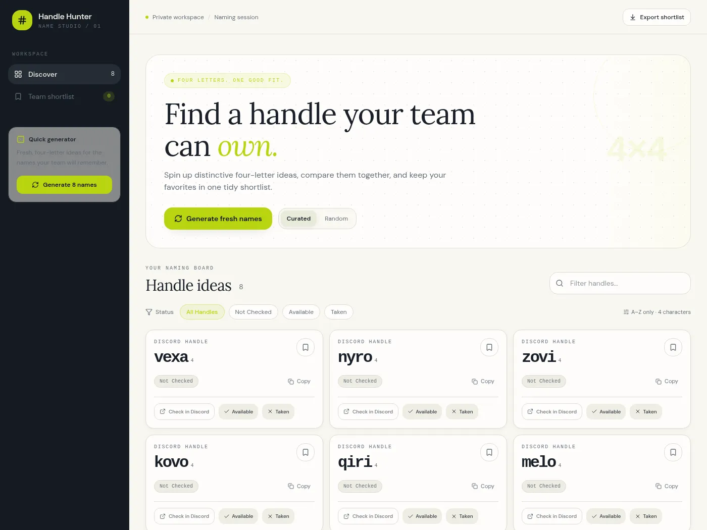 Discord Handle Hunter