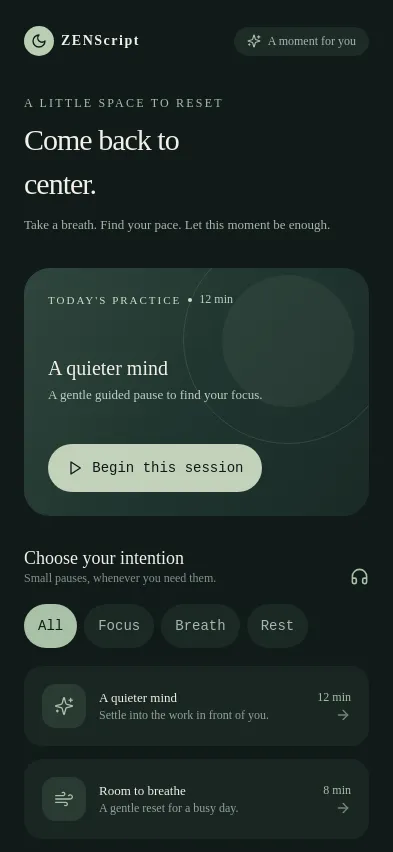 ZenScript Mobile
