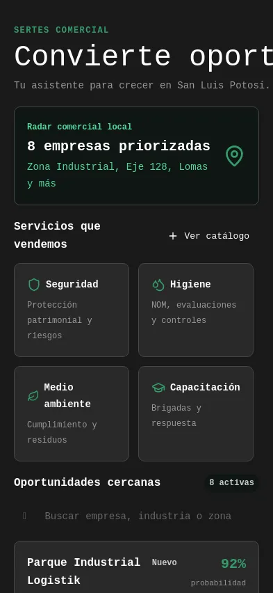 SERTES Mobile CRM Assistant