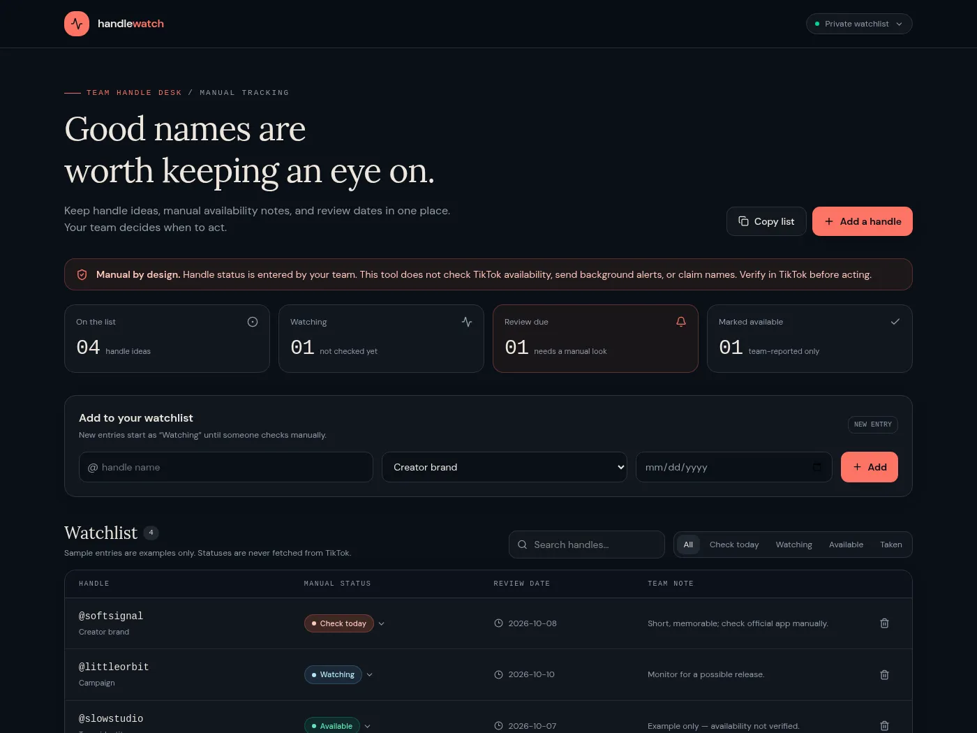 TikTok Username Sniper
