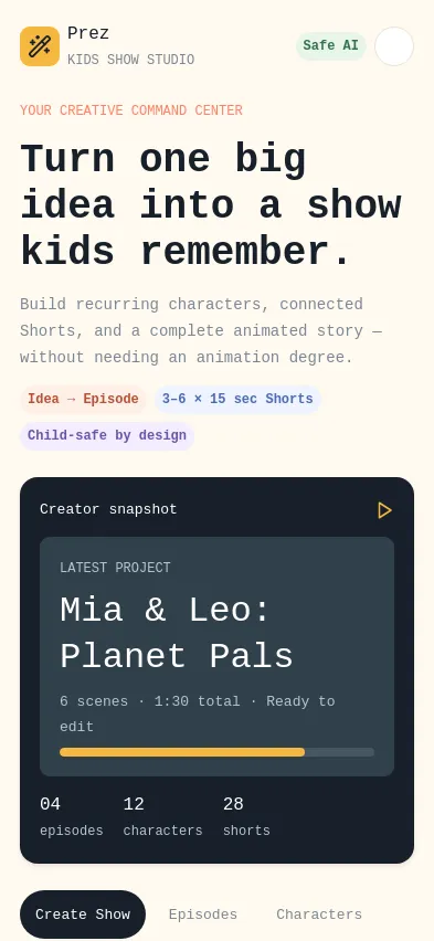 Prez Kids Show Studio