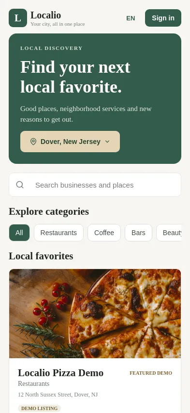 Localio Discovery App