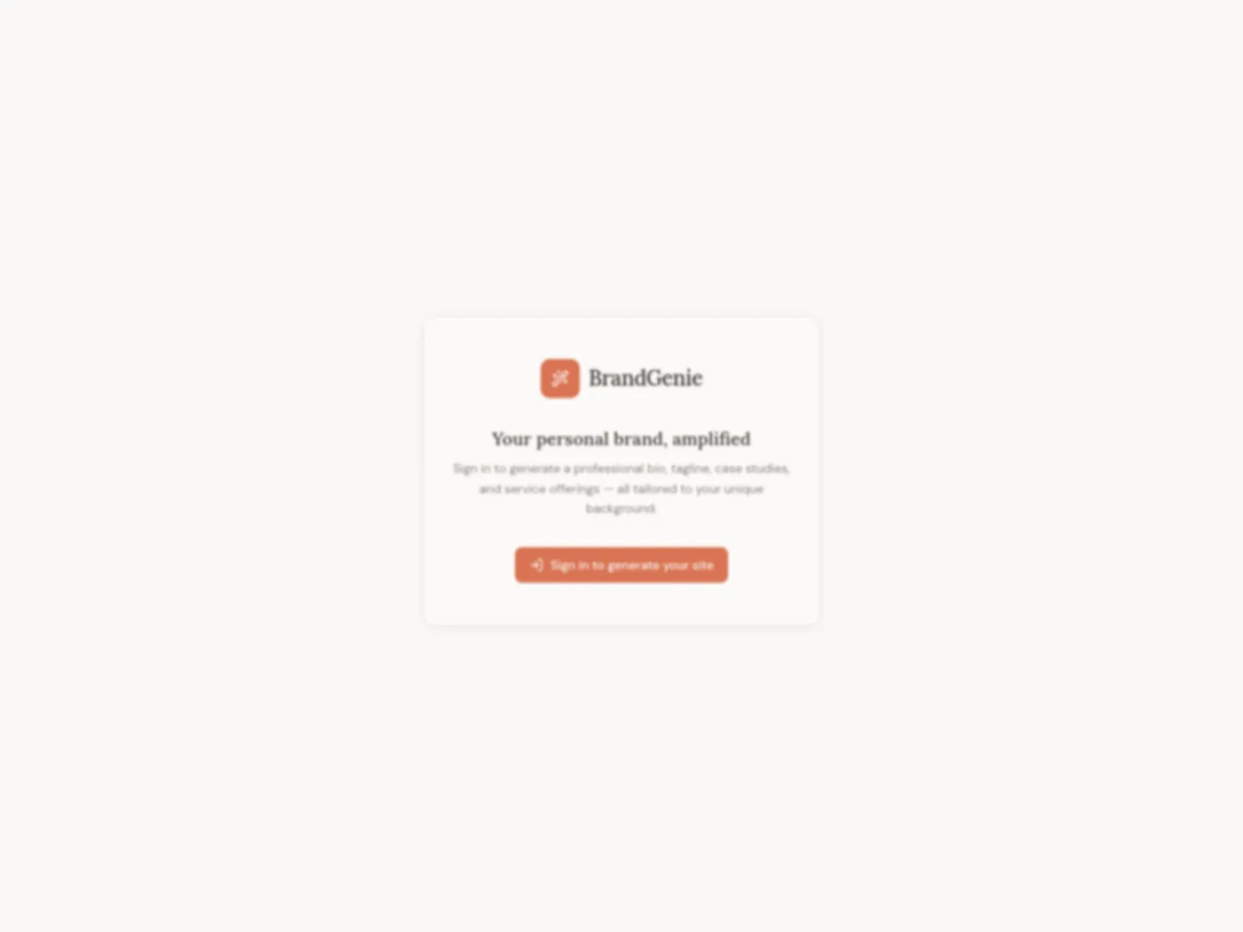 BrandGenie Personal Site Maker