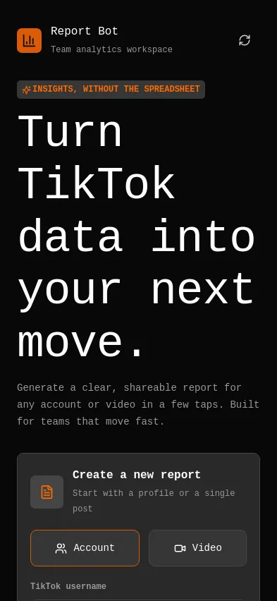 TikTok Report Bot