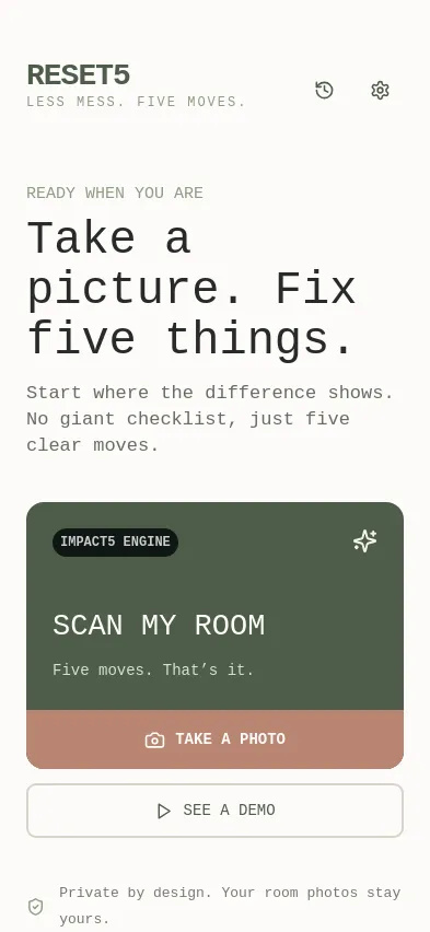 Reset5 Mobile App