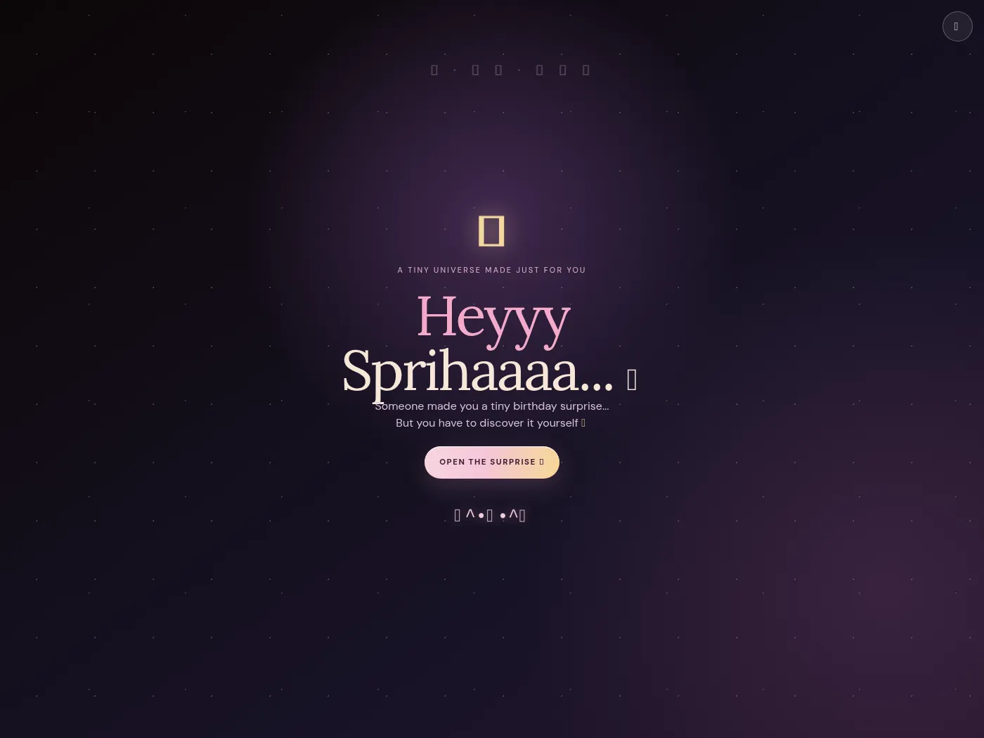 Sprihaaaa Birthday Experience