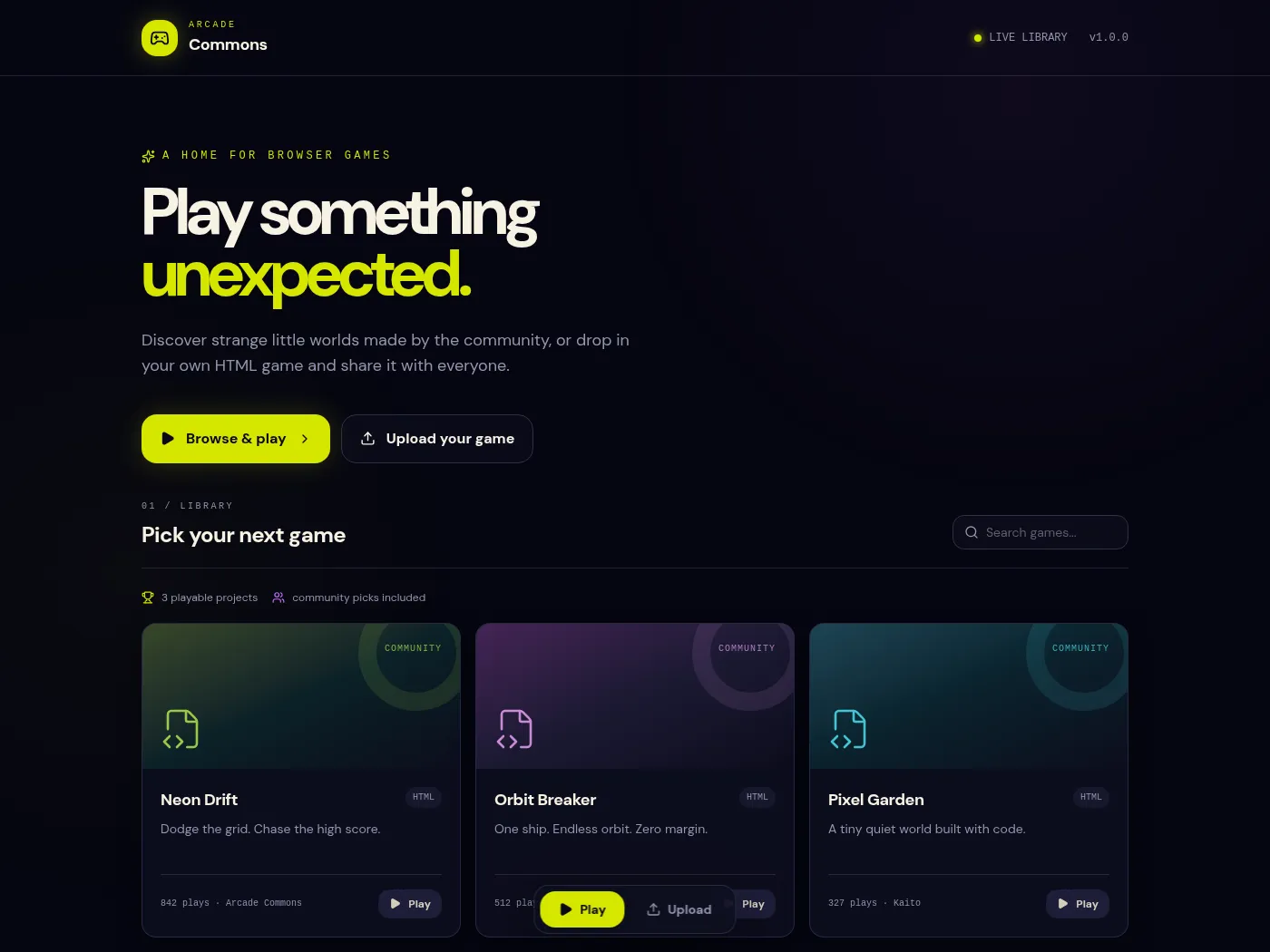 Game Hub Portal
