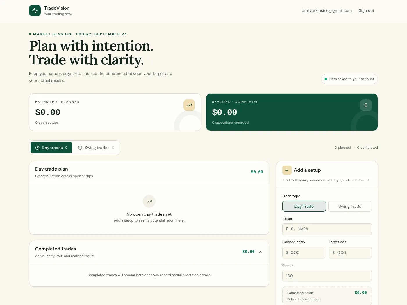 TradeVision Planner