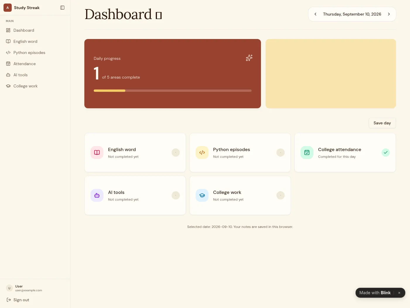 Study Streak Tracker