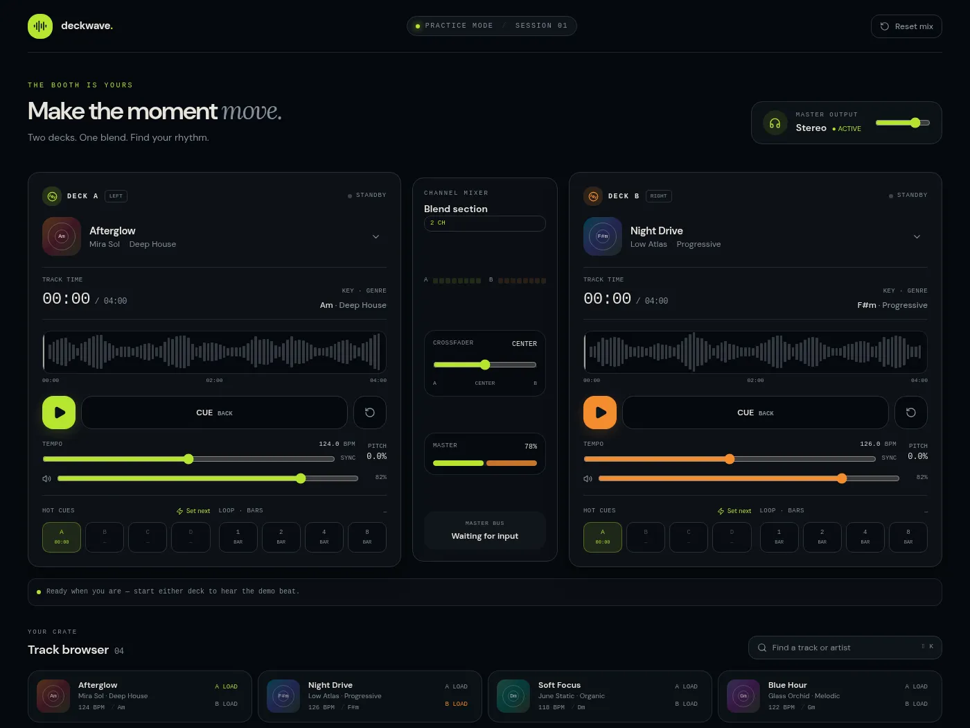 DeckWave DJ Simulator