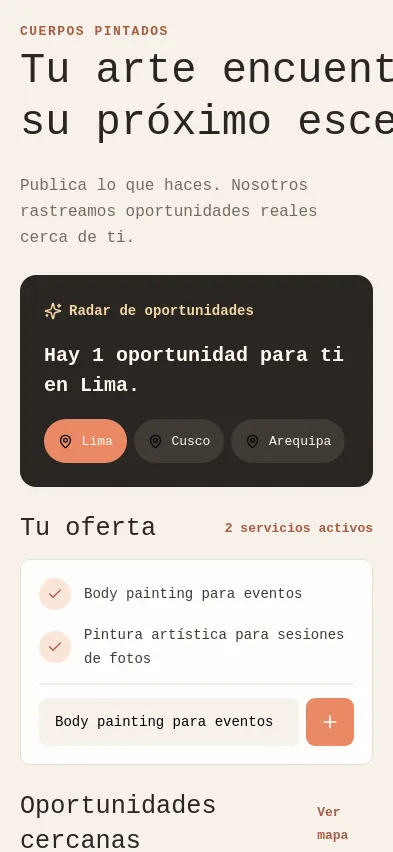 Cuerpos Pintados Perú App