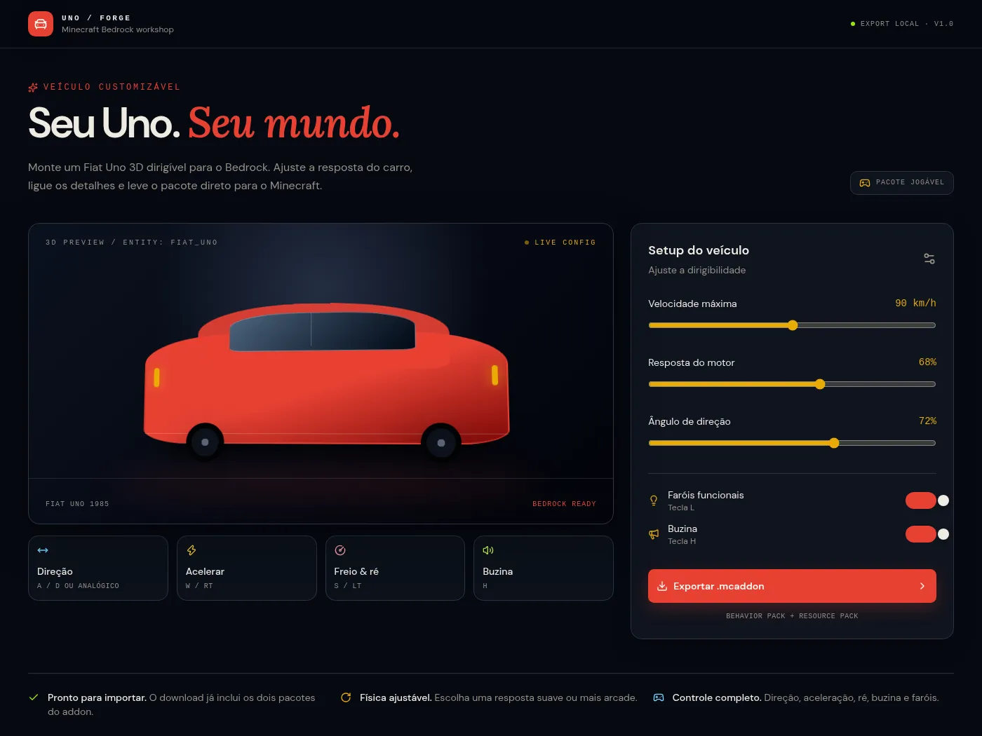 Fiat Uno 3D for Minecraft