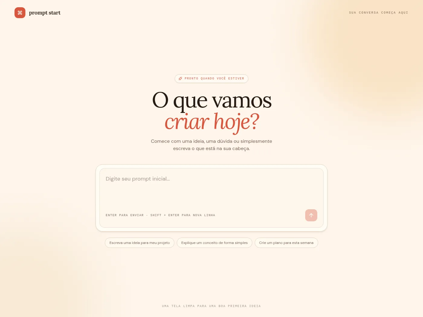 Prompt Start Chat