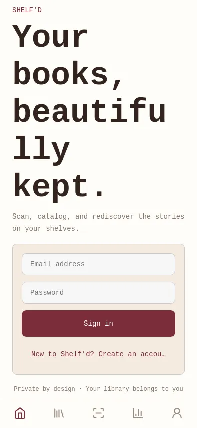 Shelf'd Book Library App