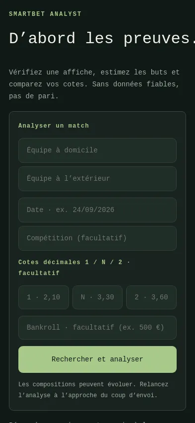 SmartBet Analyst Mobile