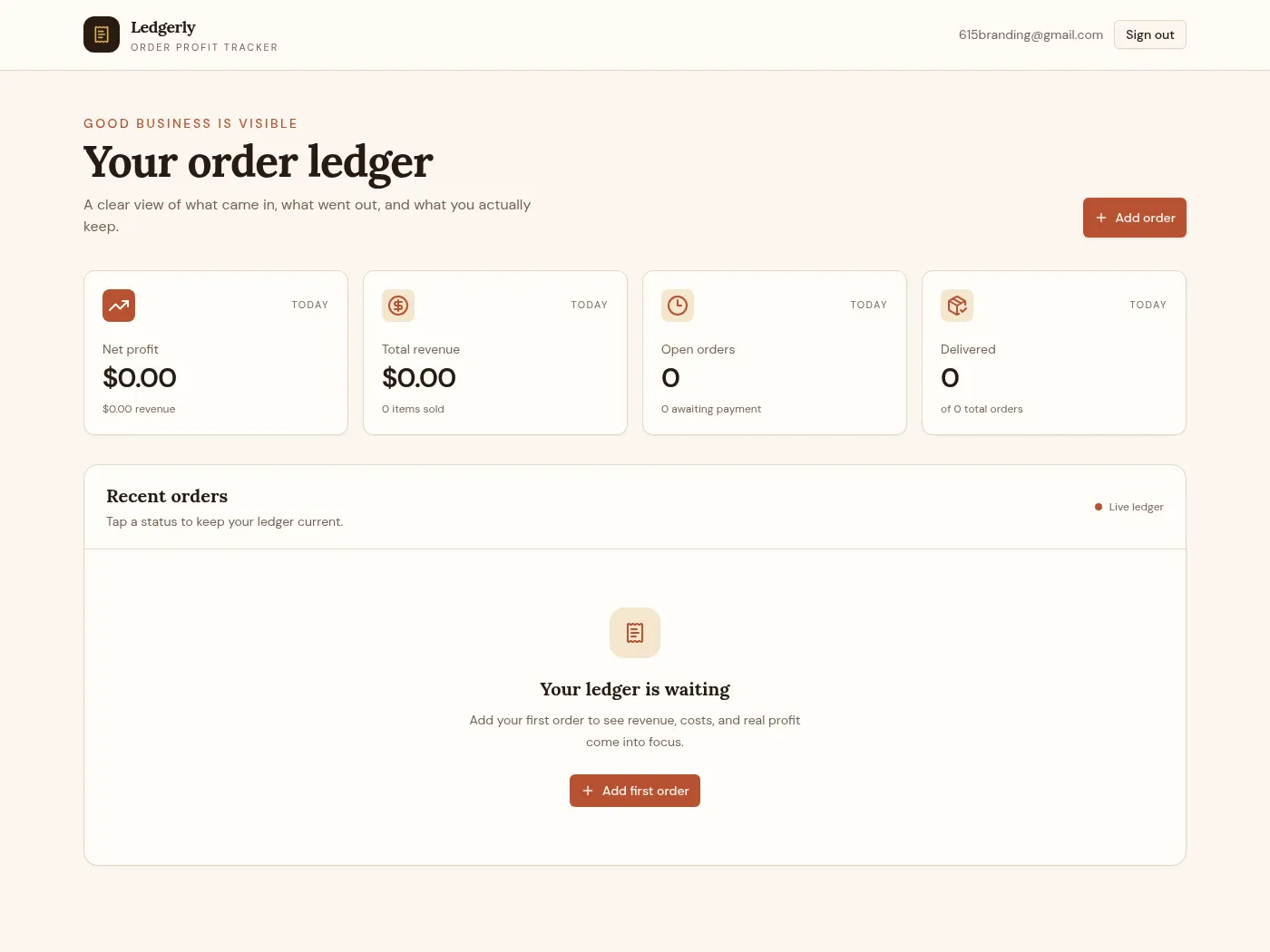 Order Profit Tracker