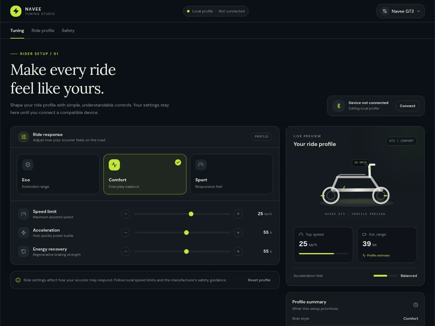 Navee Tuning App