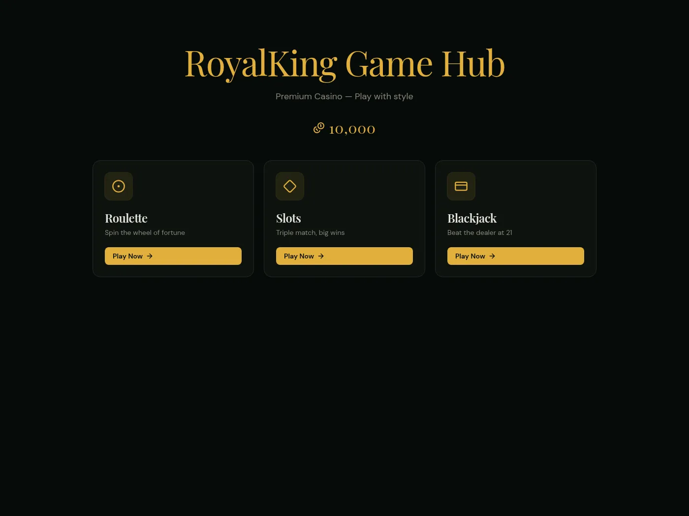 RoyalKing Game Hub