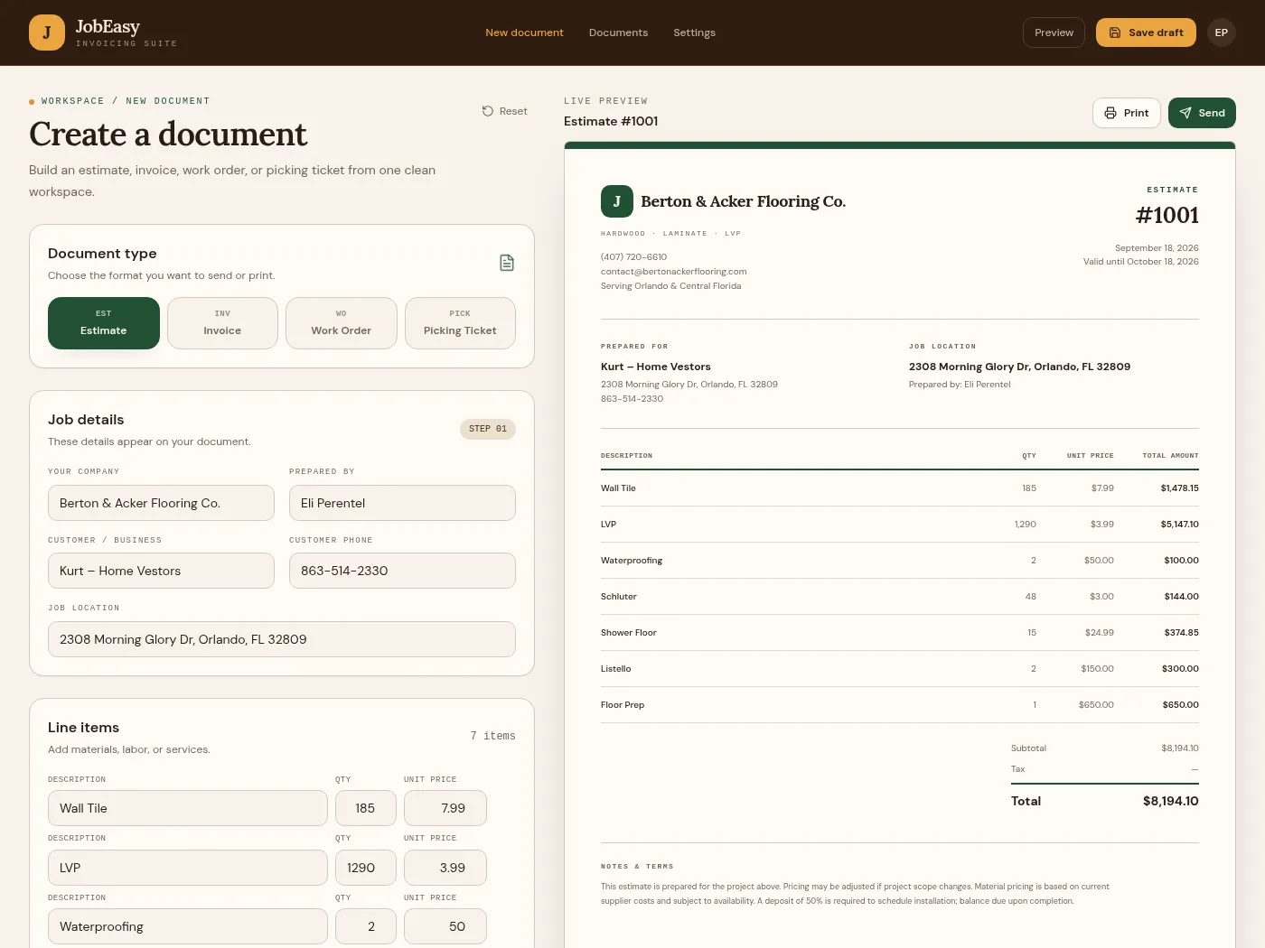 JobEasy Invoicing Suite