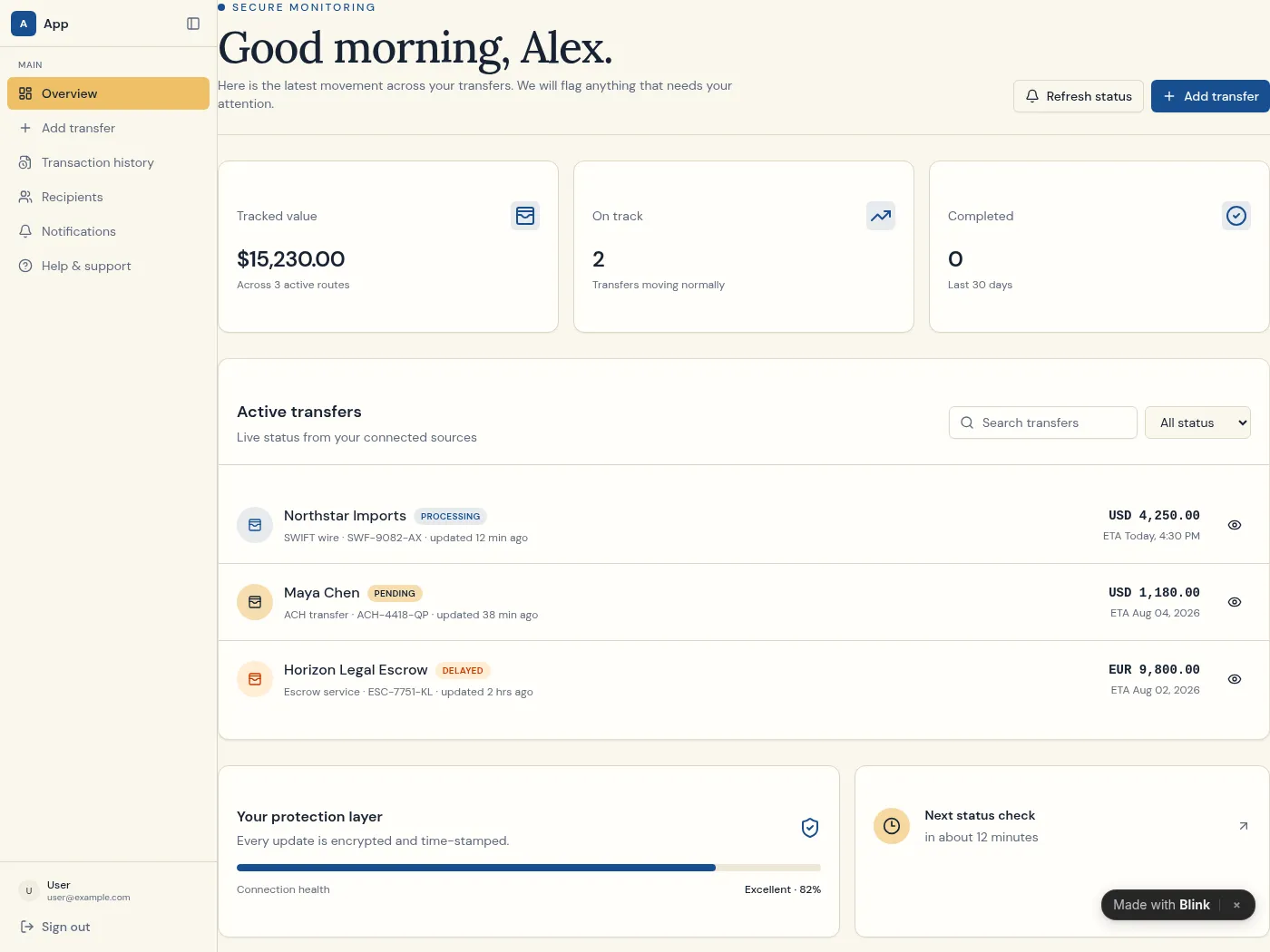 Money Transfer Tracker