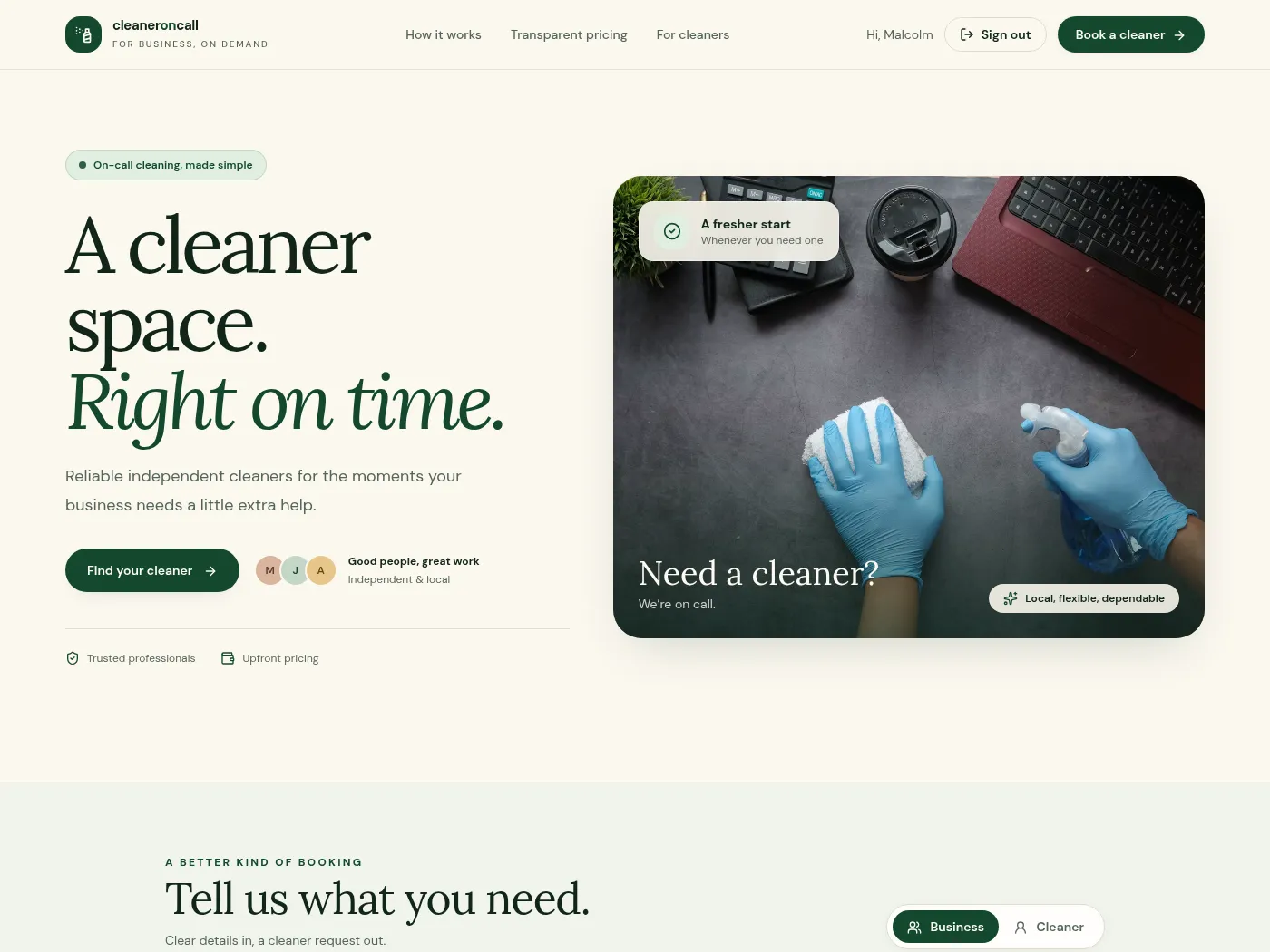 Cleaner on Call