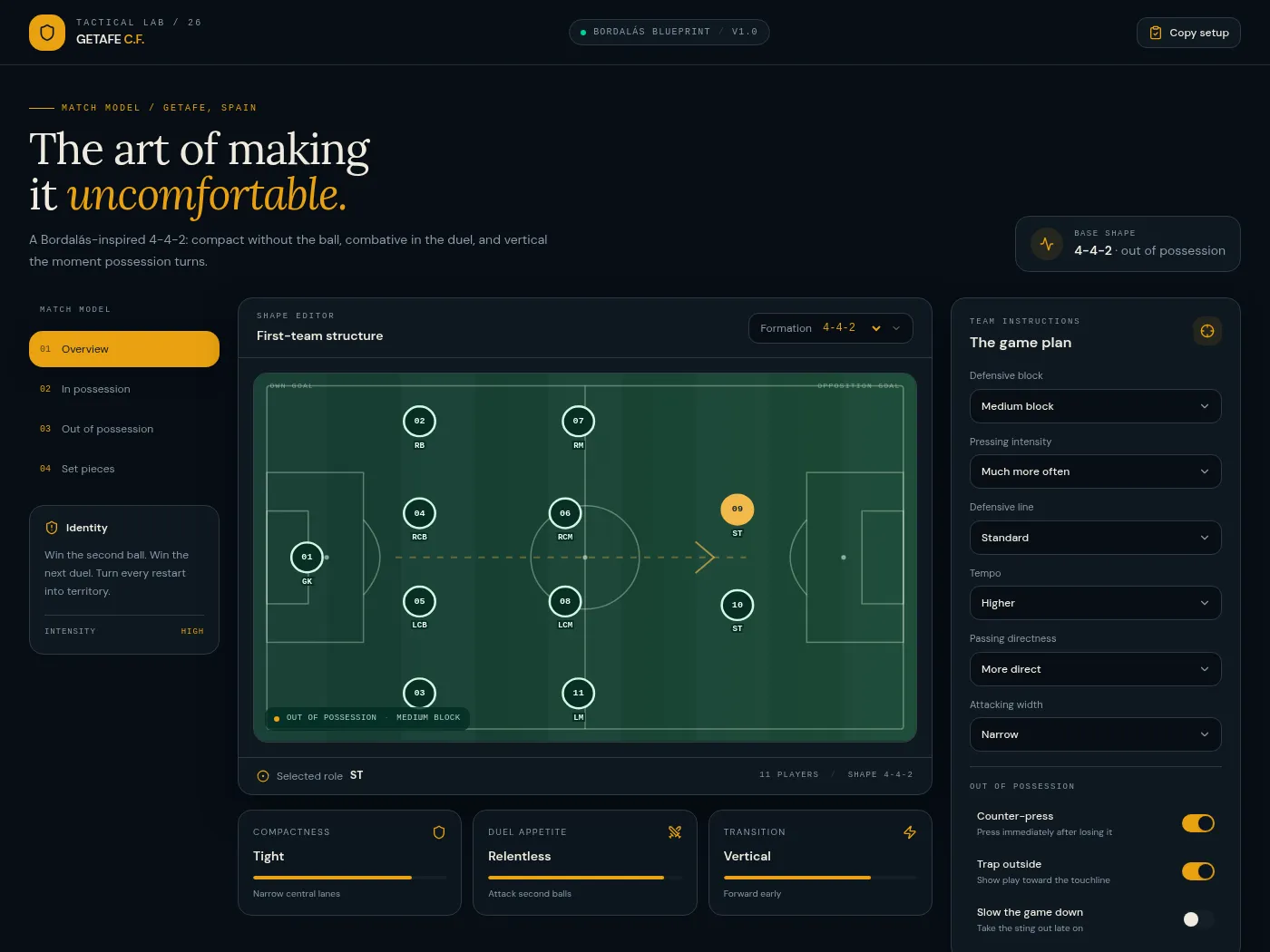 Getafe Tactics Simulator
