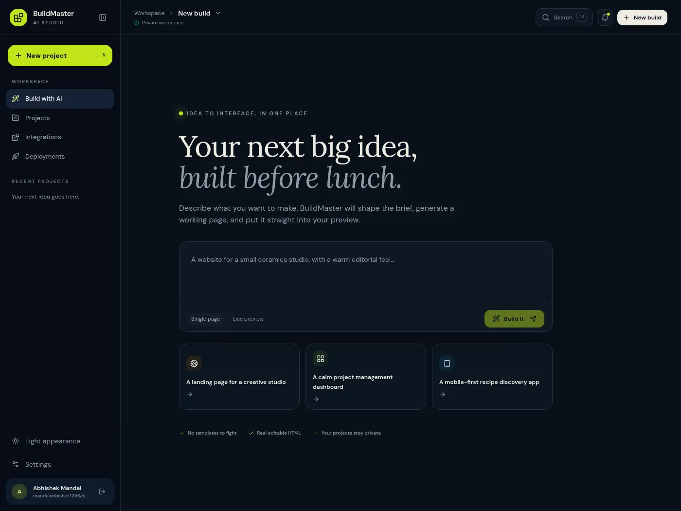 BuildMaster AI Studio