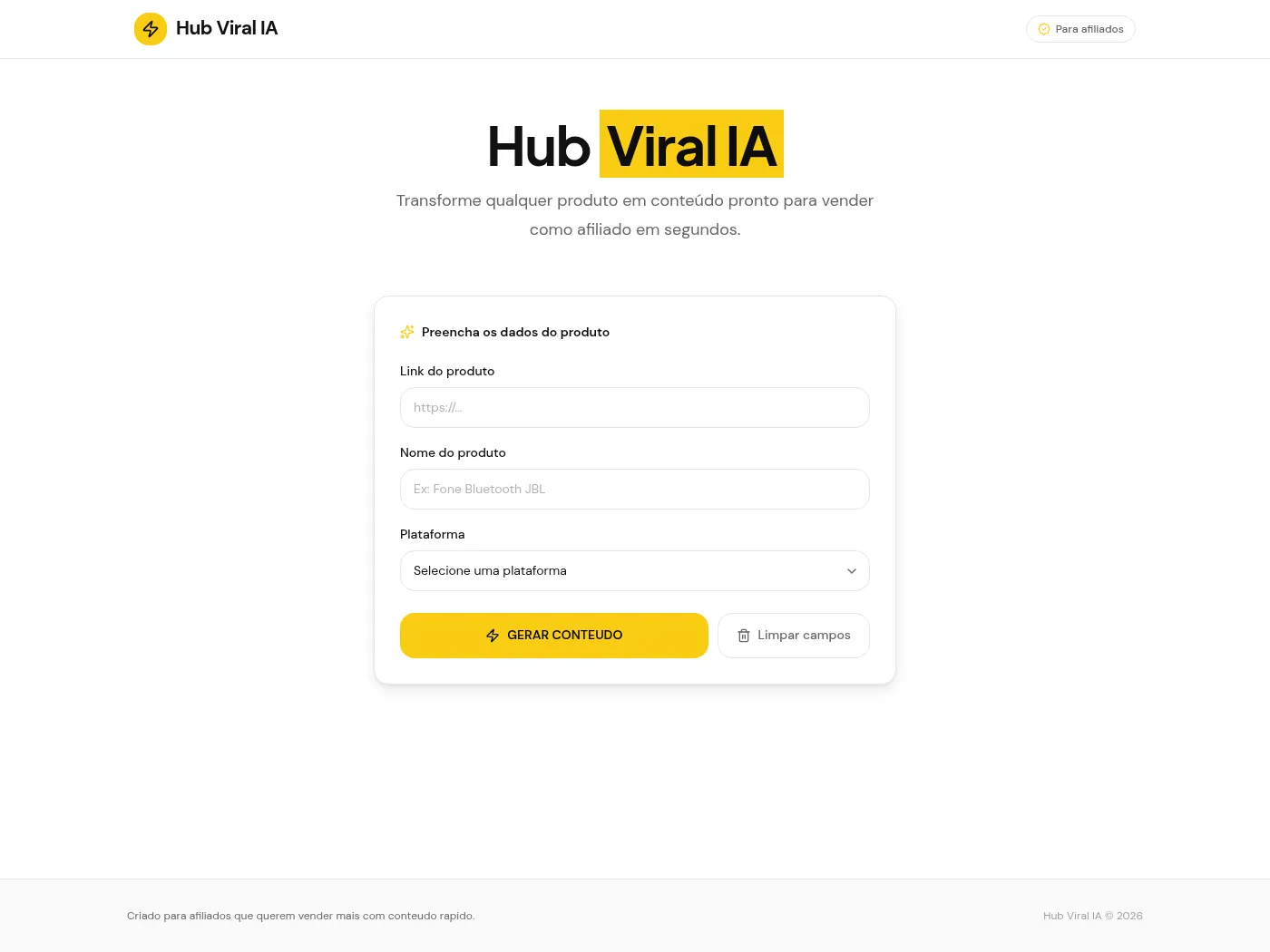 Hub Ofertas IA