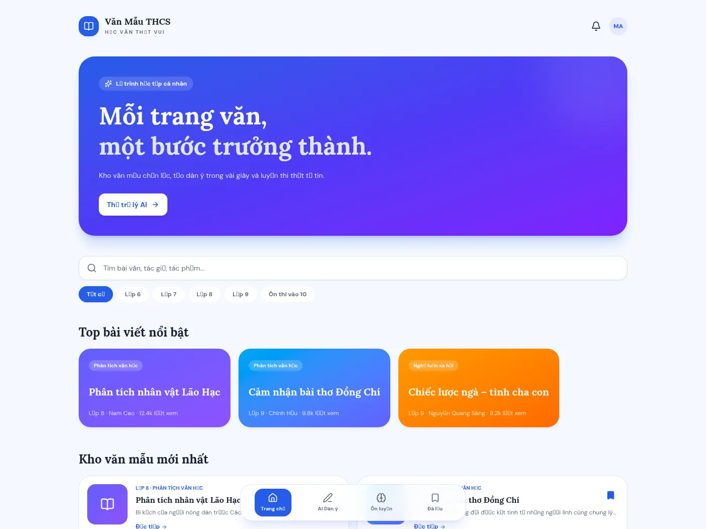 Thư Viện Văn Mẫu THCS