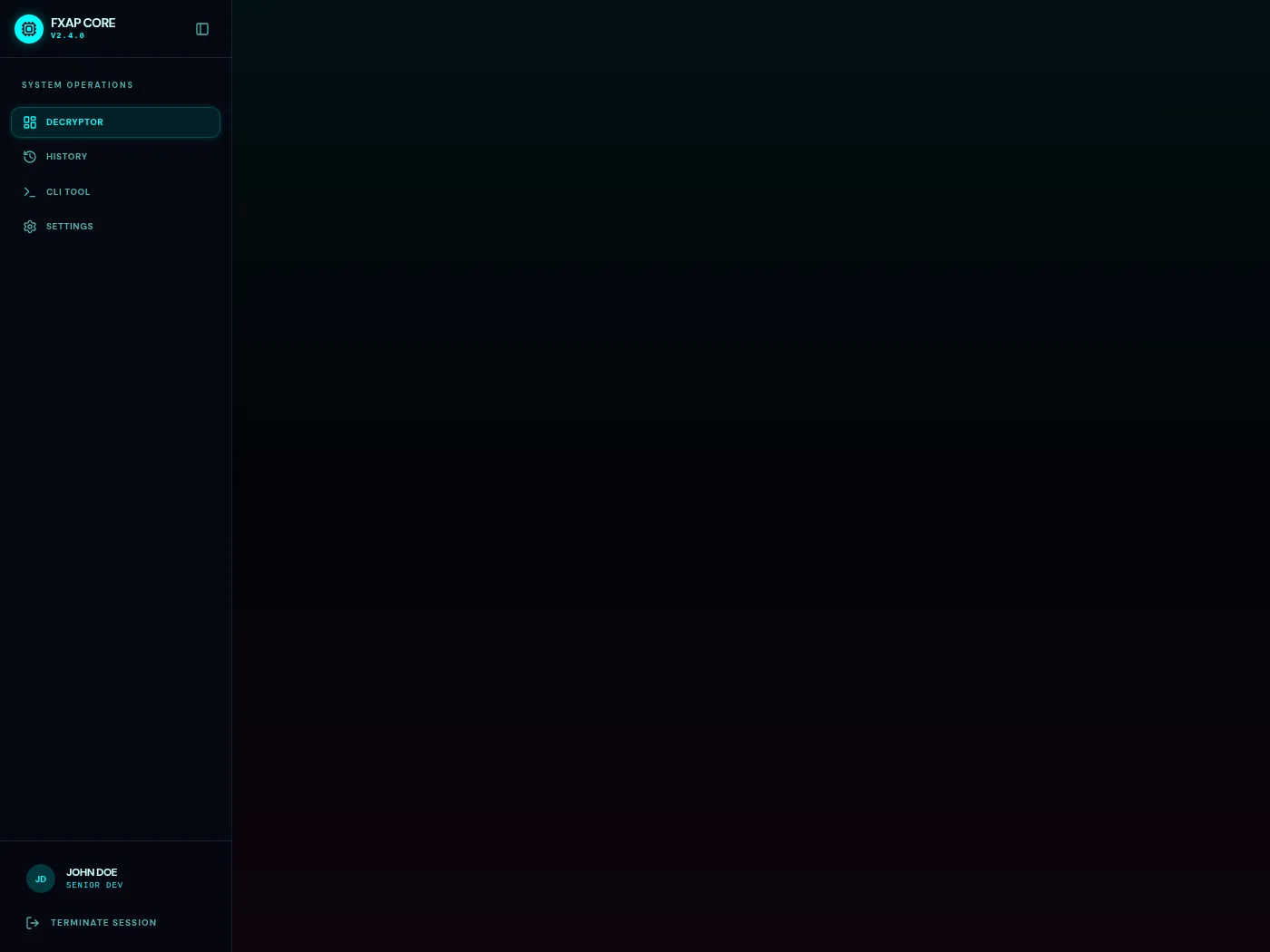 FXAP Decryptor Web Tool