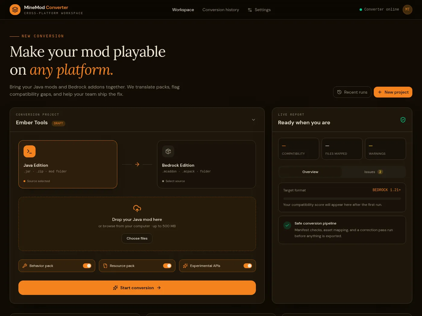 MineMod Converter
