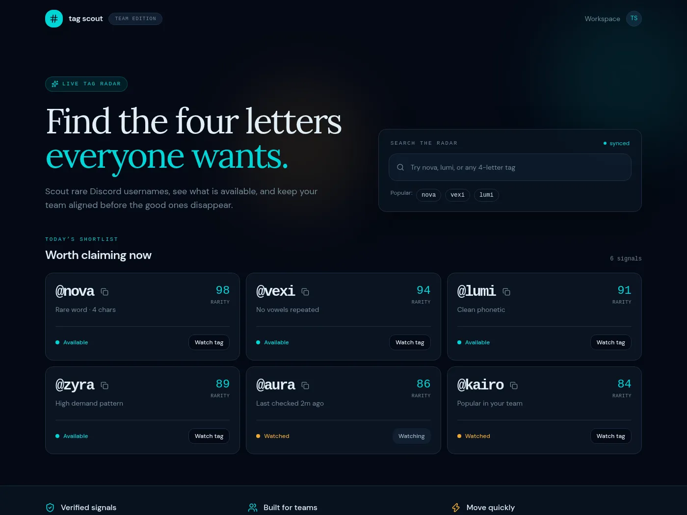 Rare Discord Tag Finder