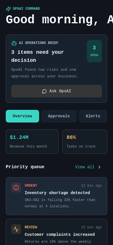 OpsAI Mobile Suite