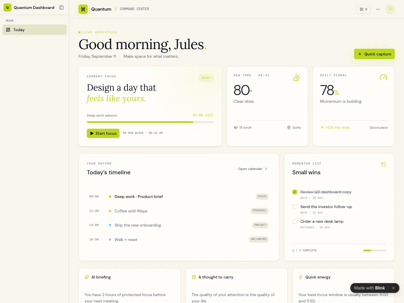 Quantum Dashboard