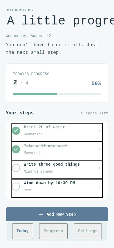 MicroSteps Tracker