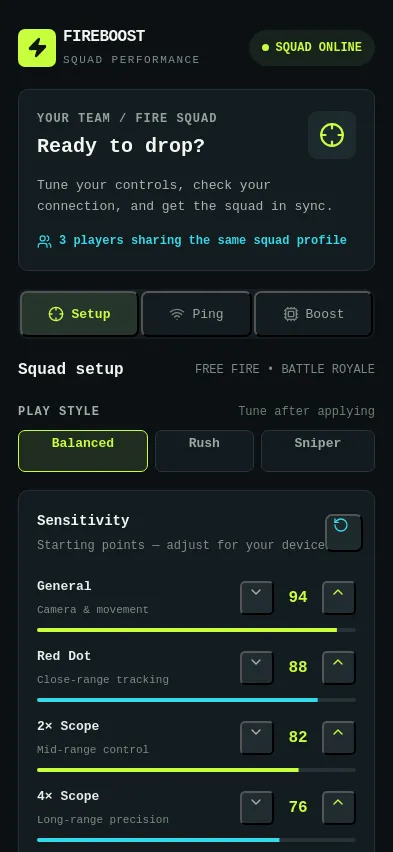 FireBoost Squad App