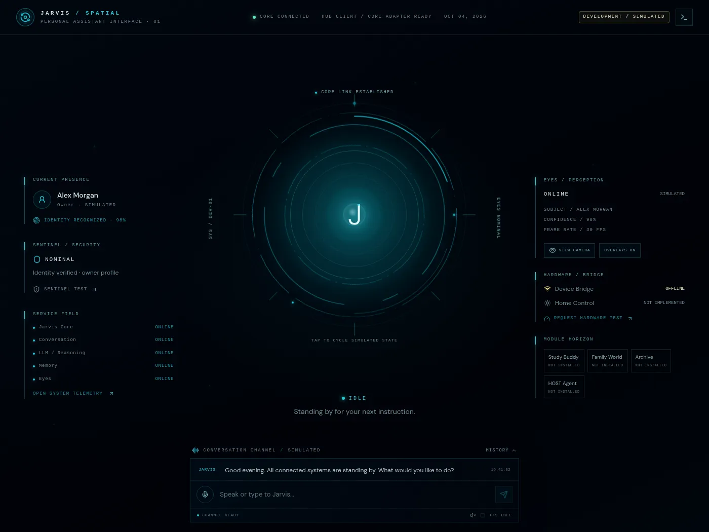 Jarvis Spatial HUD