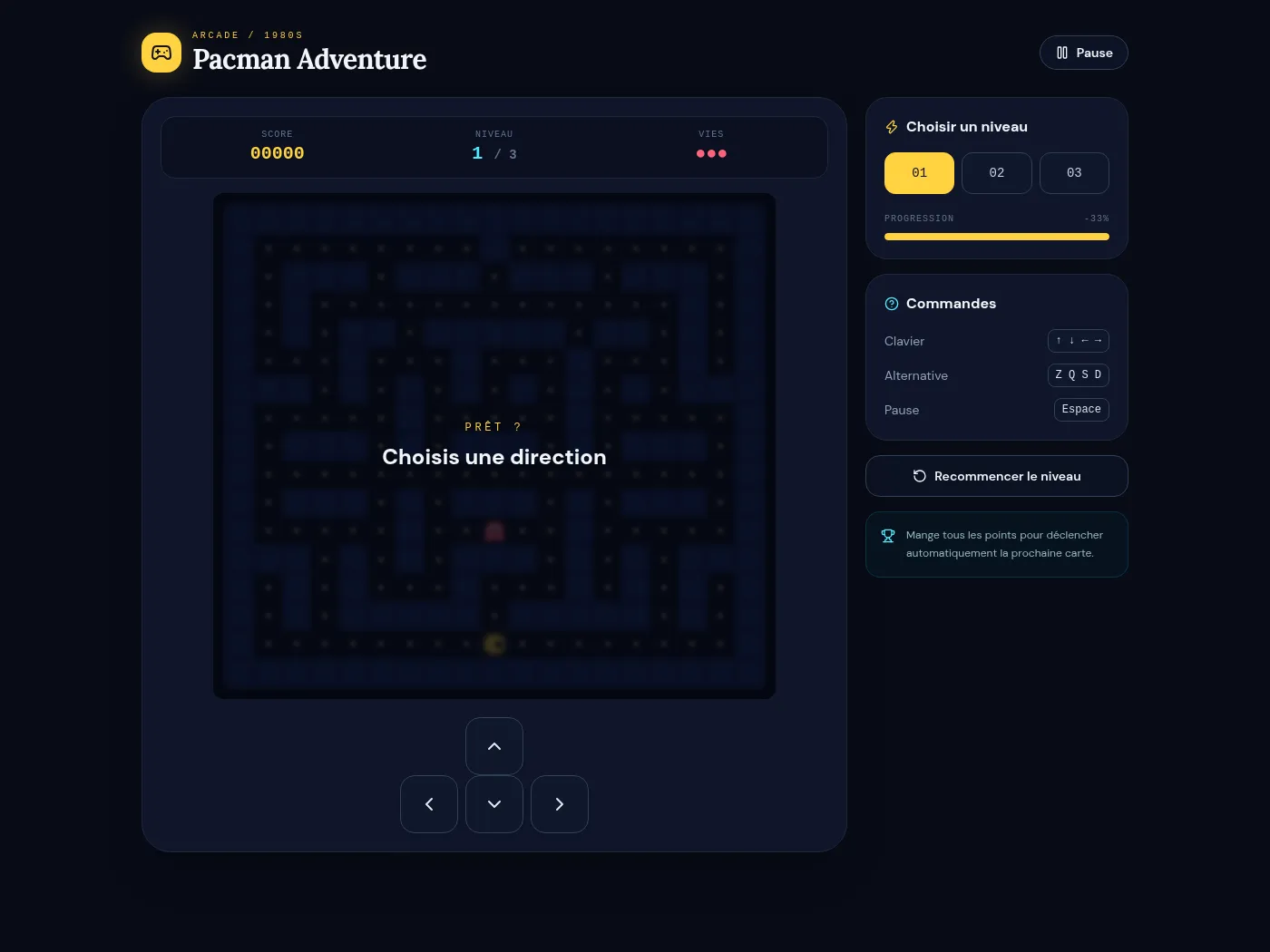 HTML Pacman Adventure