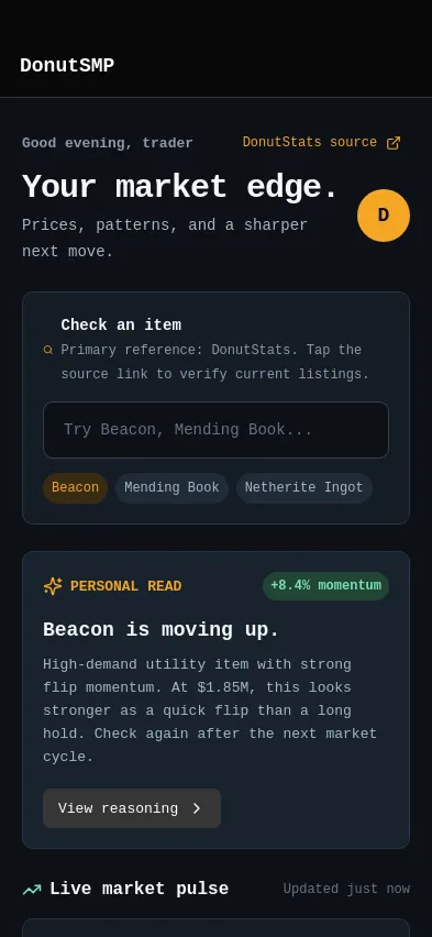DonutSMP Companion App
