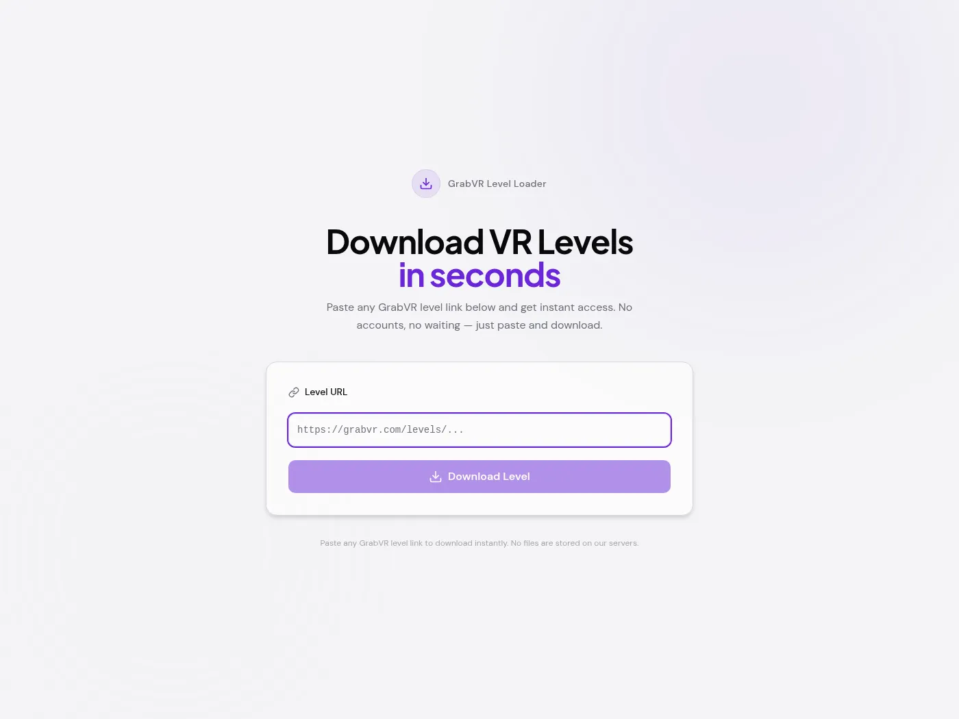 GrabVR Level Loader