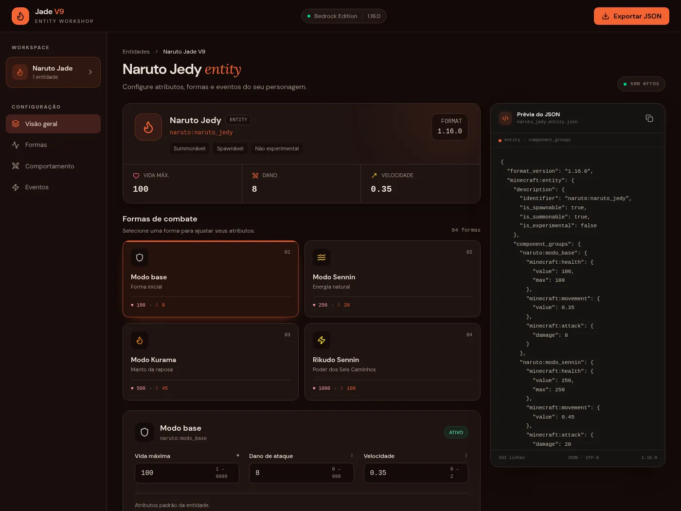 Naruto Entity Builder