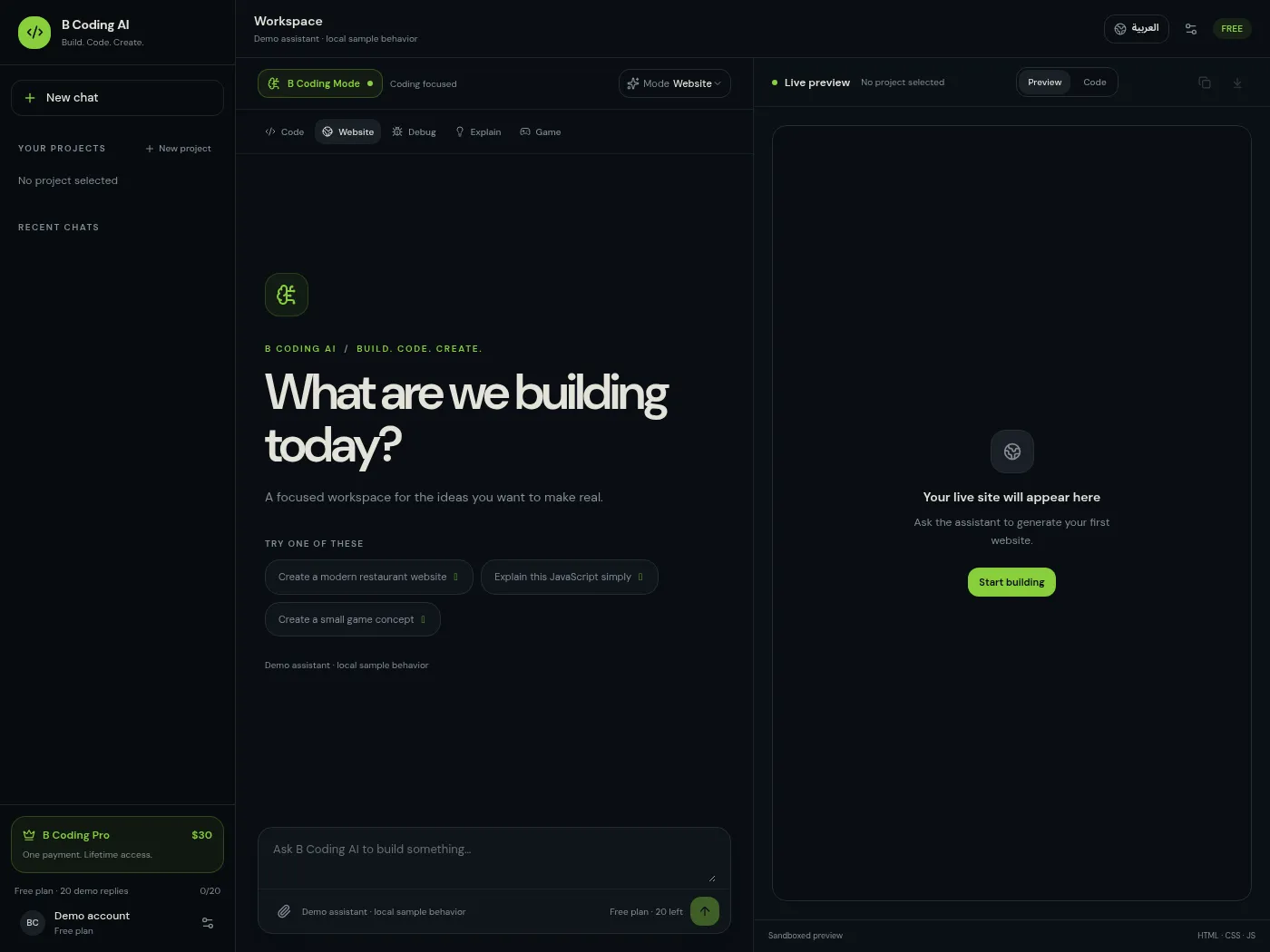 B Coding AI Prototype
