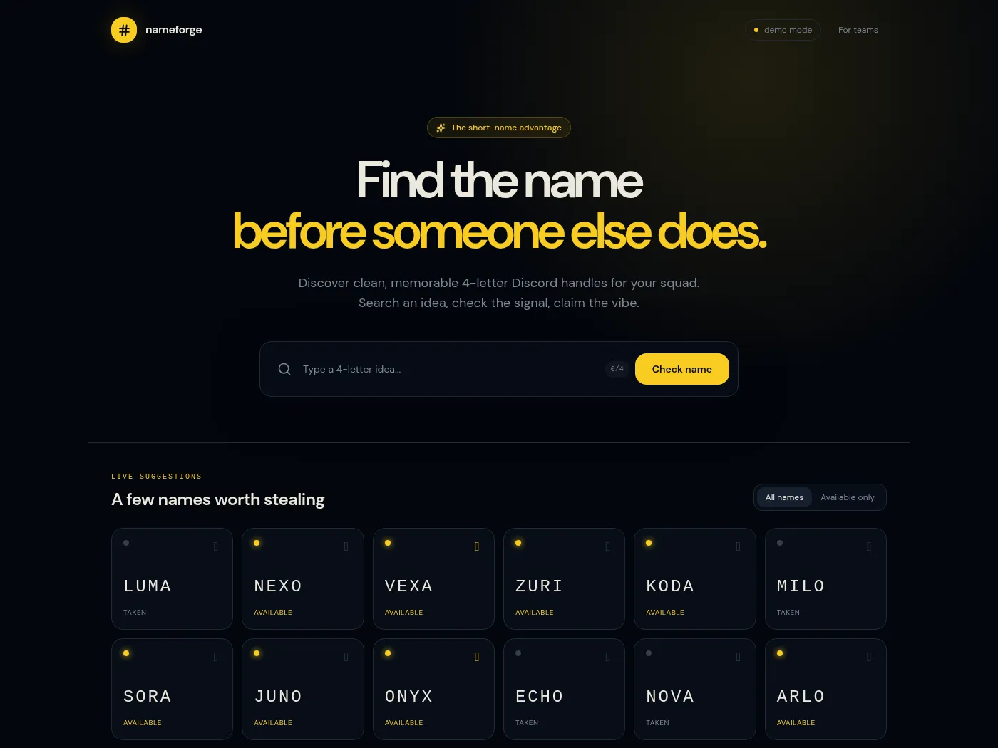 Discord Name Finder