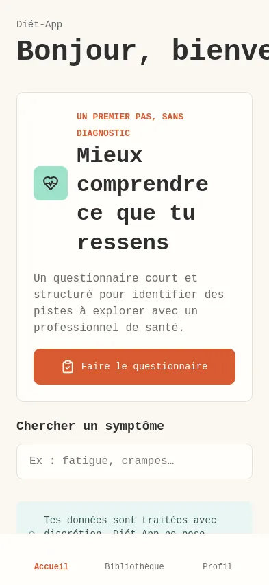 Diét-App Nutrition MVP