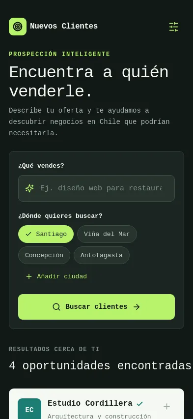 Nuevos Clientes Finder