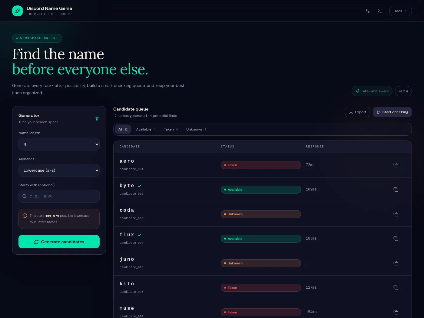 Discord Name Genie