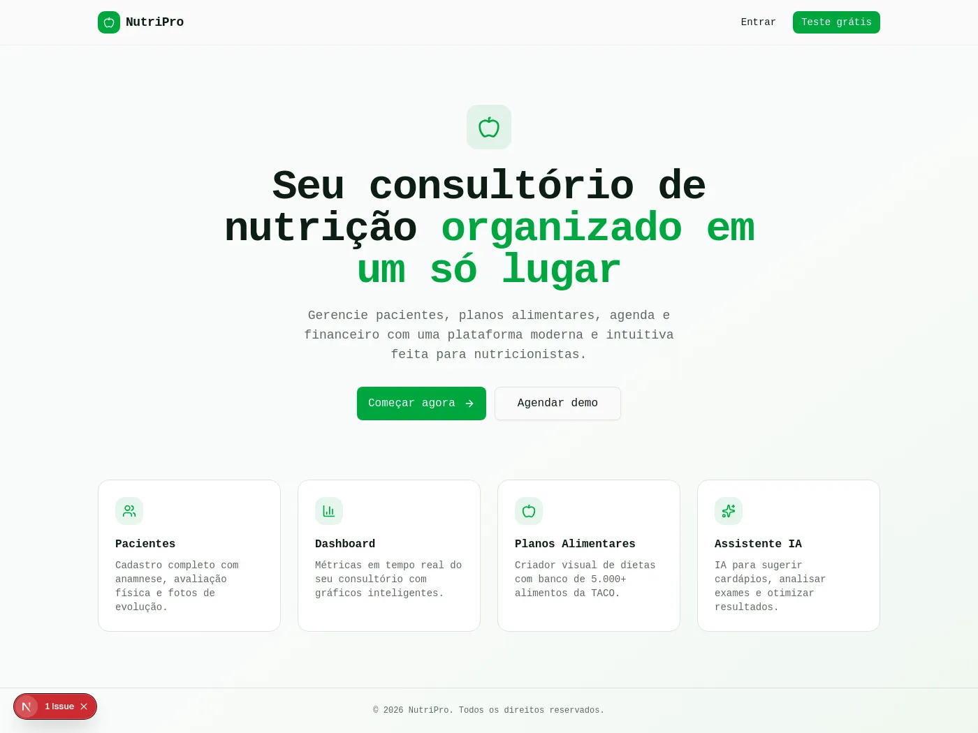 NutriPro SaaS Platform
